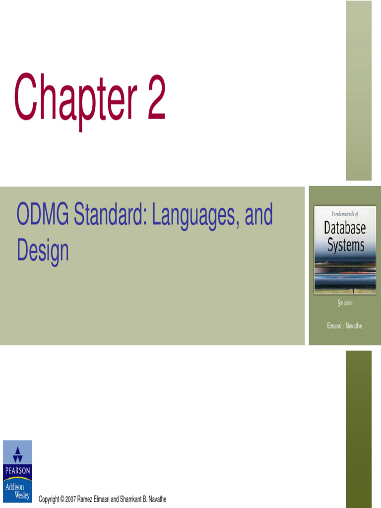 Odmg Standard Odl Oql Pdf Class Computer Programming Object Computer Science