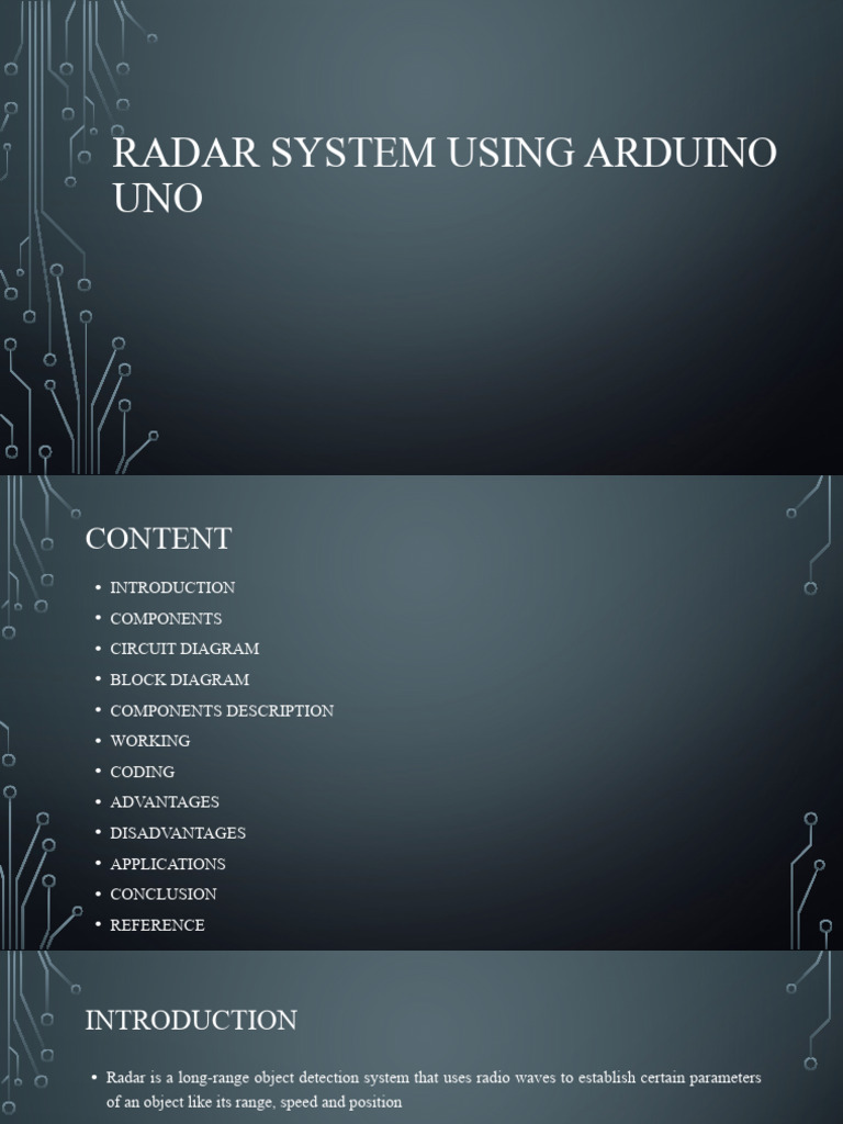 Radar System Using Arduino Uno | PDF | Radar | Arduino Radar System Using Arduino Uno | PDF | Radar | Arduino