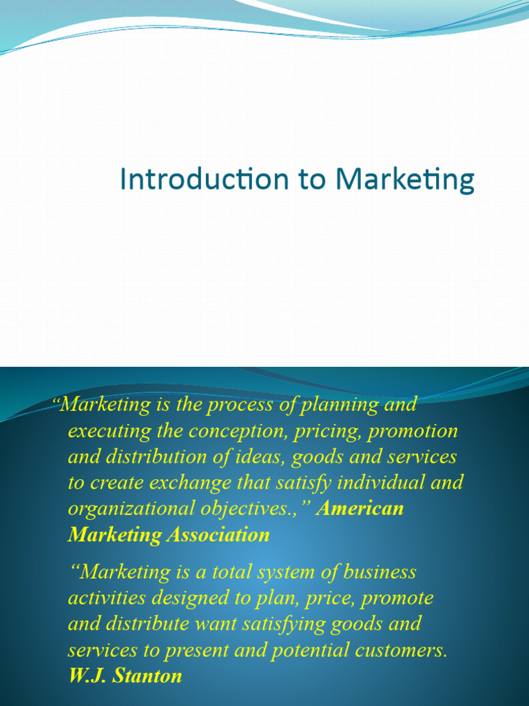 Marketing-Intro 4th Sem | PDF | Sales | Marketing