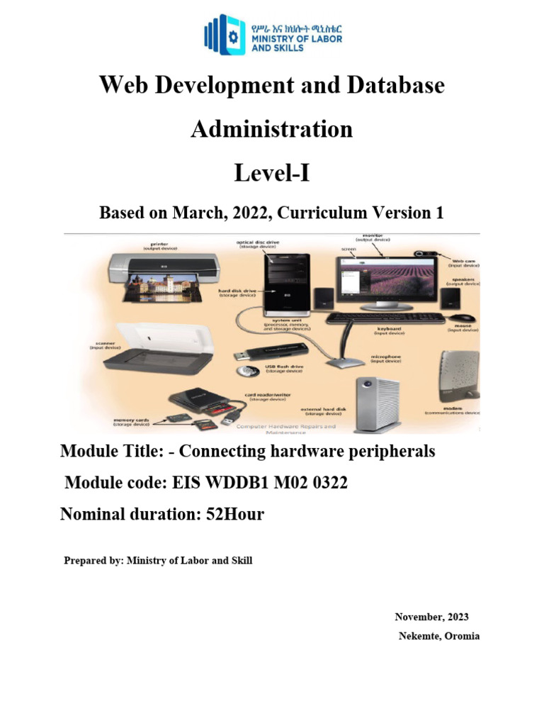 M02-Connect Hardware Peripherals at Nekemte Tvet College | PDF ...
