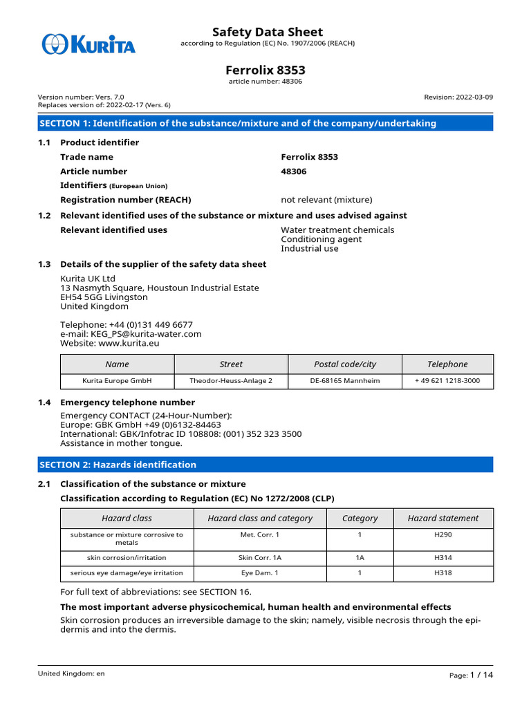 Ferrolix 8353 (GB-en) | PDF | Occupational Safety And Health | Safety