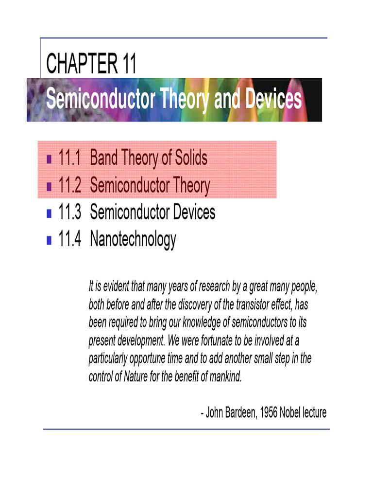 Semiconductor Theory and Devices 11.1 - 11.2 | PDF | Semiconductors ...