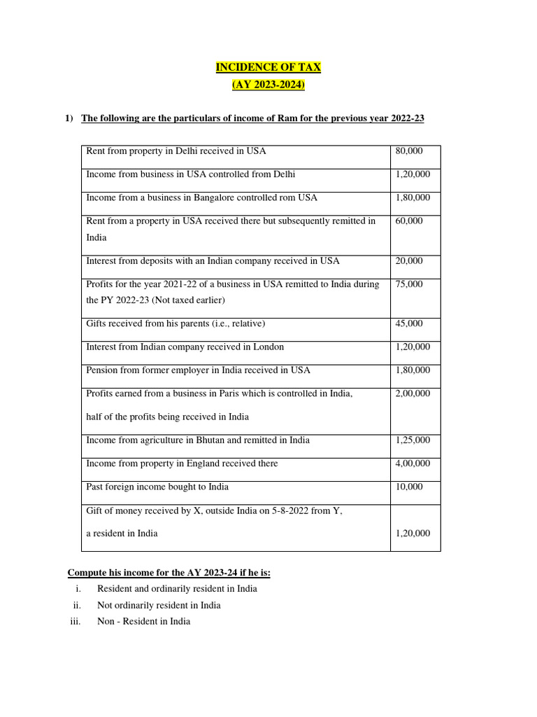 IT Module 4 Incidence of Tax | PDF | Taxes | Income