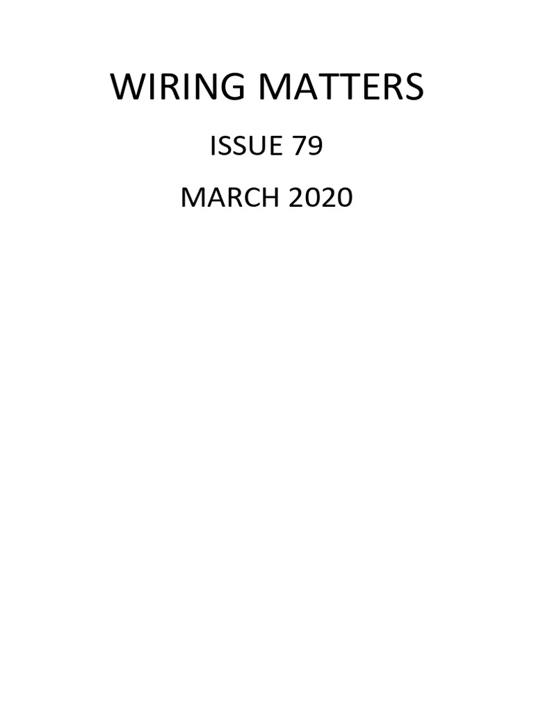 Wiring Matters Issue 79 March 2020 | PDF | Electric Power ... Wiring Matters Issue 79 March 2020 | PDF | Electric Power ...