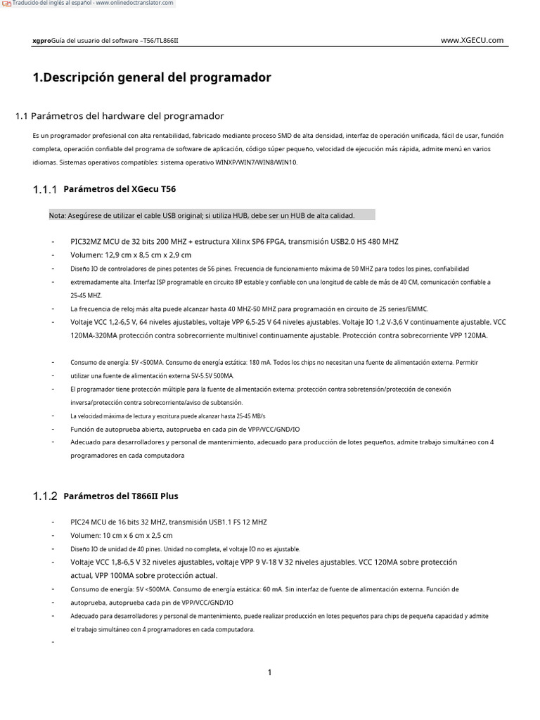 t56 - Tl866ii User Guide - En.es | PDF | Archivo de computadora | USB