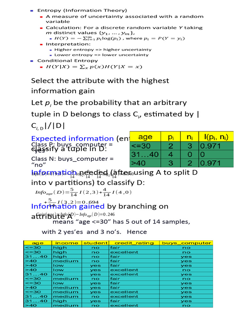 Attribute Selection Measure | PDF | Thermodynamics | Physical Quantities