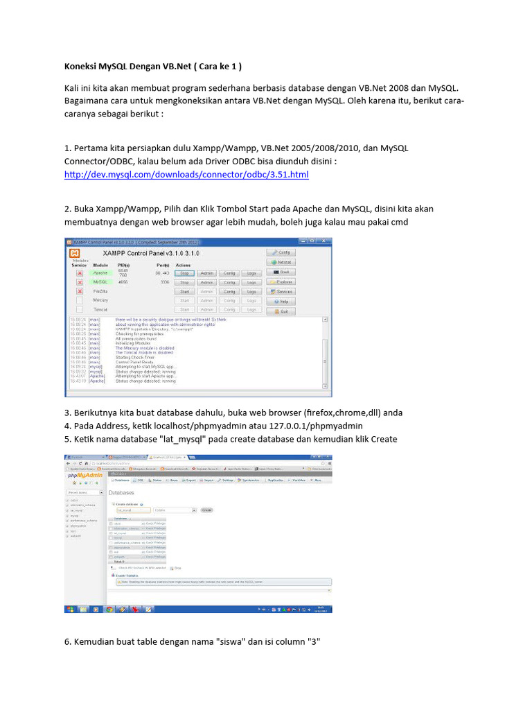 Koneksi MySQL Dengan VB | PDF