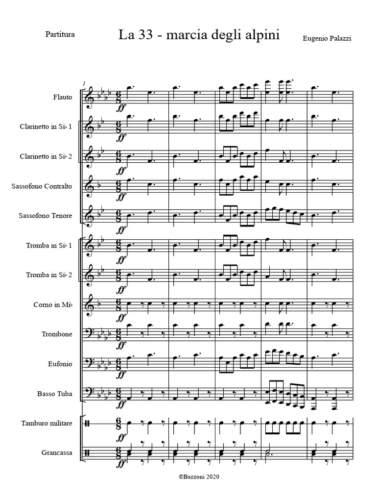 Marcia Degli Alpini Partitura | PDF