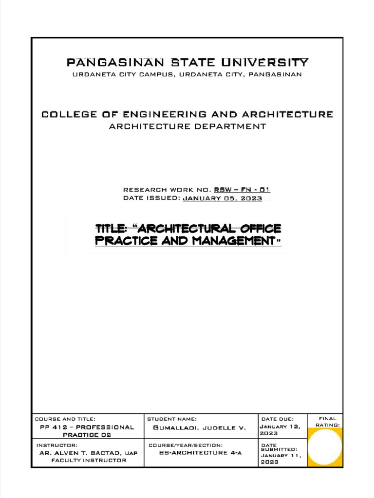 PDF pp412 Gumallaoi Judelle V RSW FN 01 - Compress | Download Free PDF | Business Model | Consultant