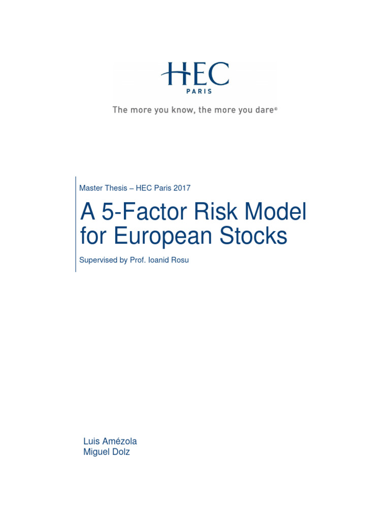 A5-Factor Risk Model For European Stocks | PDF | Modern Portfolio ...