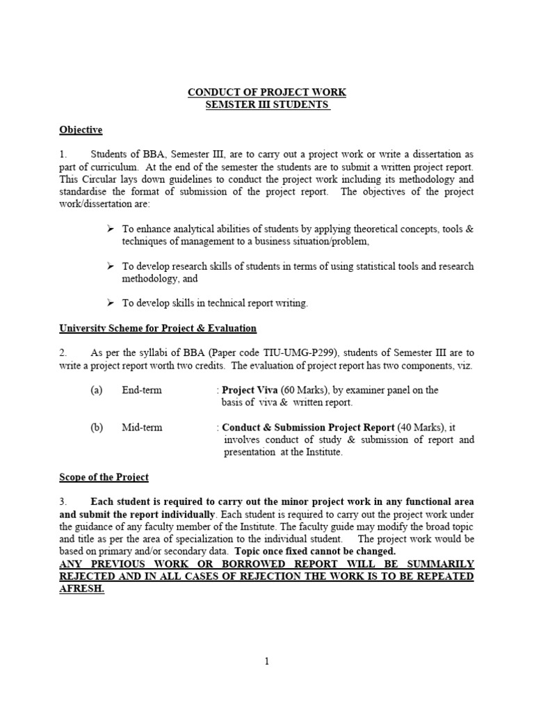 Minor Project Guidelines | Download Free PDF | Data | Thesis