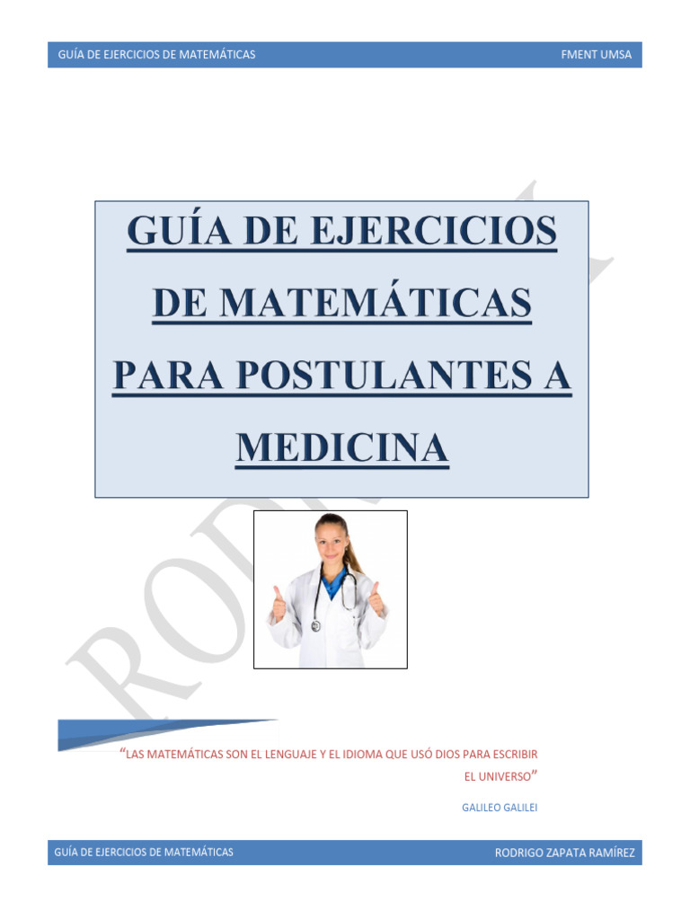 Guia Matematicas Medicina | PDF | Proposición | Sintaxis (Lógica)