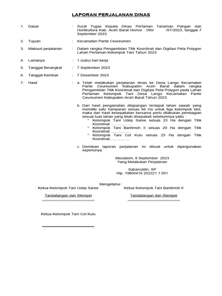 Laporan Perjalanan Digitasi Peta Polygon 2023 | PDF