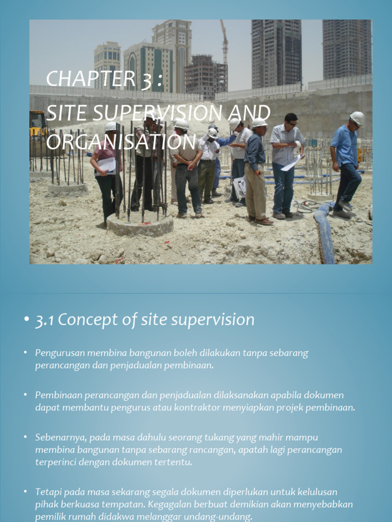 Chapter 3 Dcc40132 (Site Supervision and Safety Management in ...