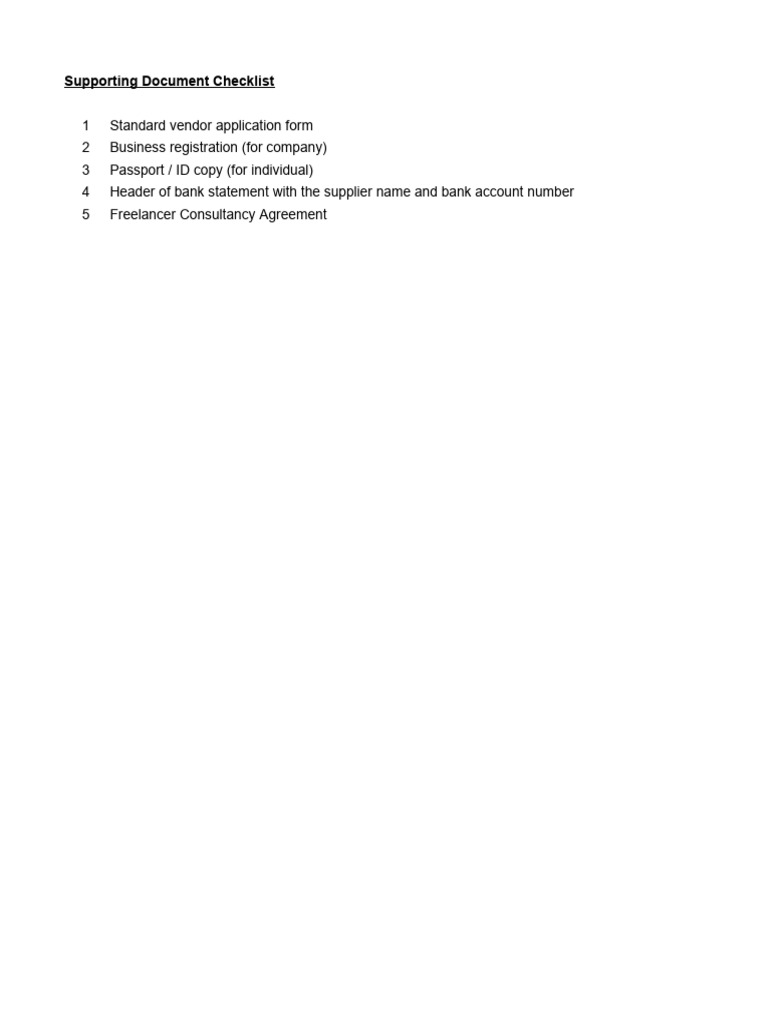 Updated Standard Vendor Application Form - 202112 | PDF | Accounts ...