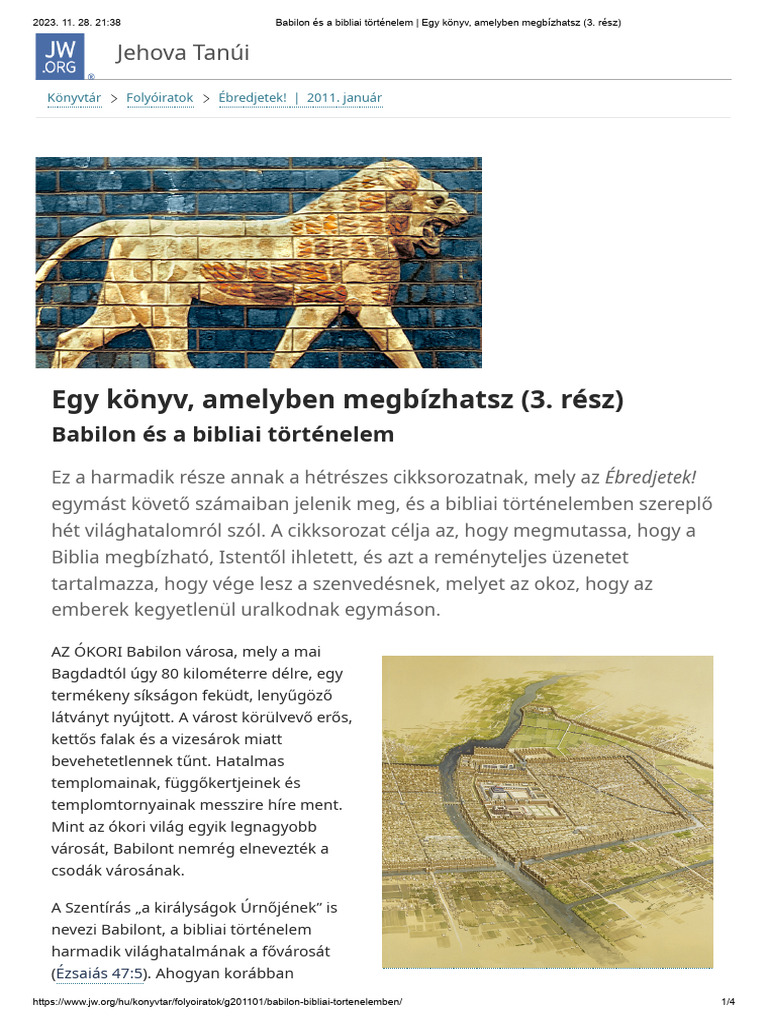 Babilon És A Bibliai Történelem - Egy Könyv, Amelyben Megbízhatsz (3 ...