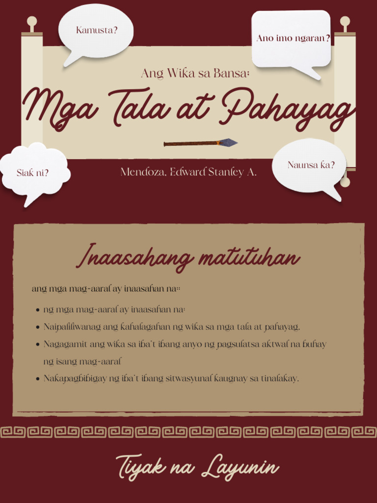 Ang Wika Sa Bansa Mga Tala at Pahayag 1 | PDF