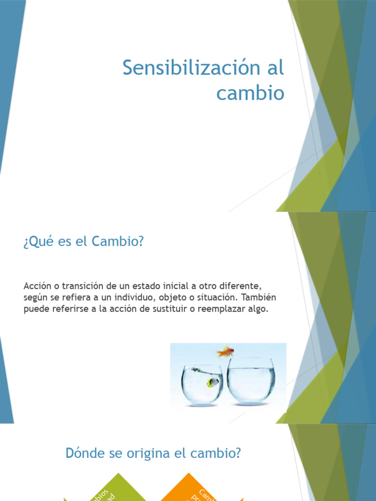 Sensibilización Al Cambio | PDF | Paradigma | Temor