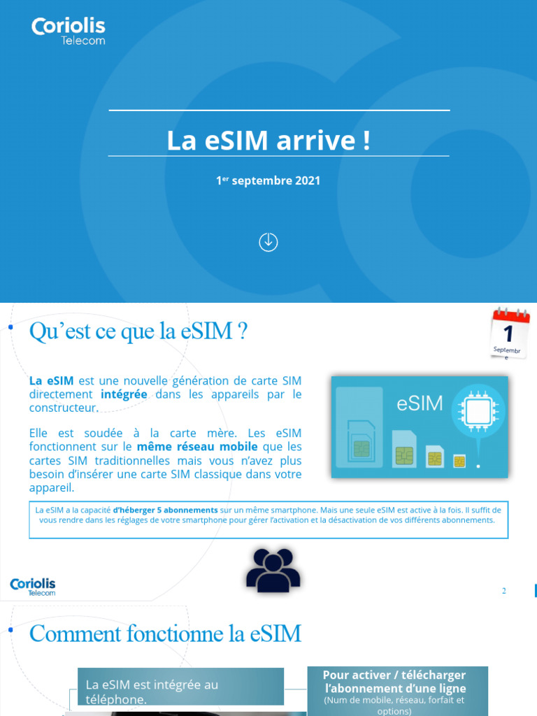 Prez Esim Sept 21 | PDF | Téléphones portables | Téléphone intelligent