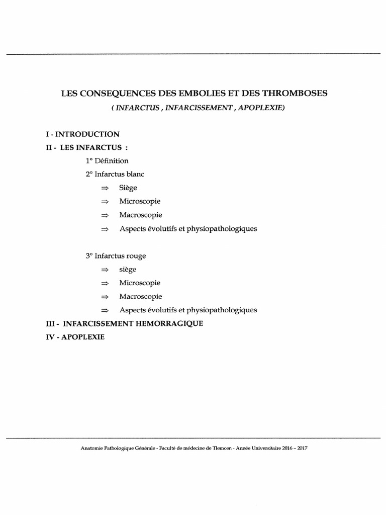 04 Infarctus Infarcissement Apoplexie | PDF
