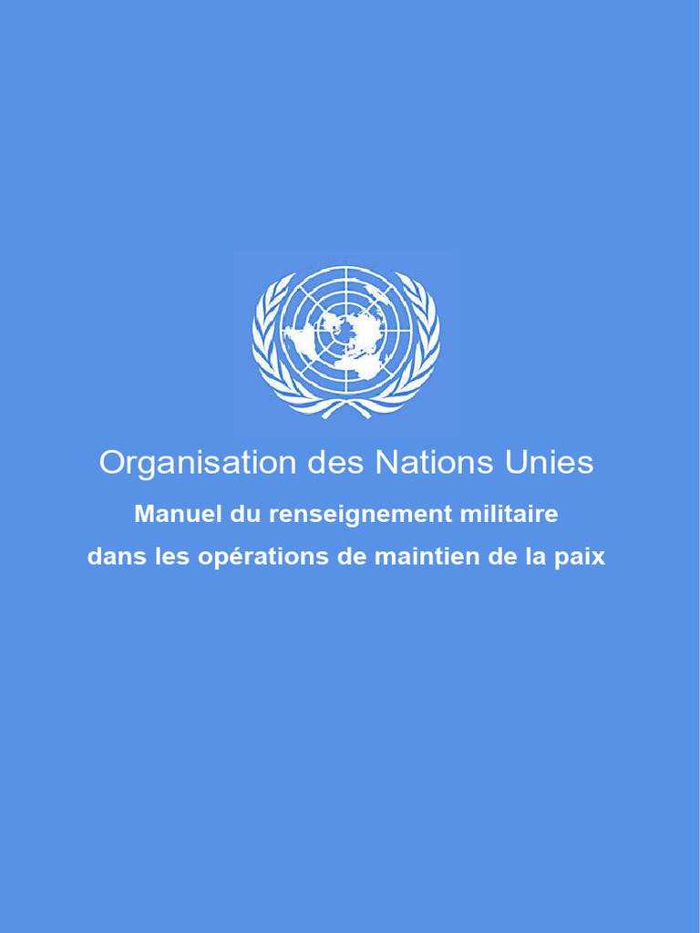 002-027 Military Peacekeeping-Intelligence Handbook - French | PDF