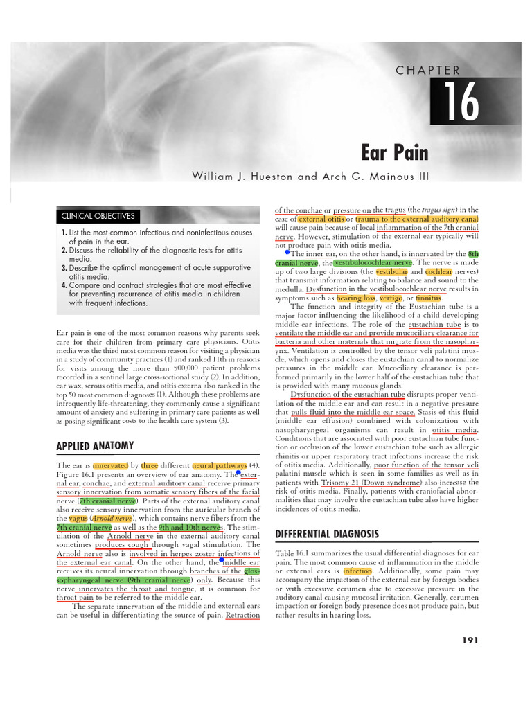 Ear Pain Book | PDF | Ear | Auditory System