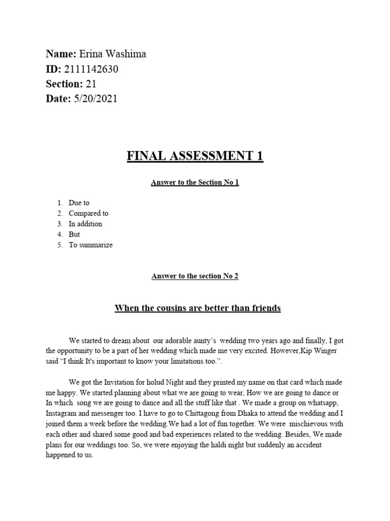 Final Assesment | PDF