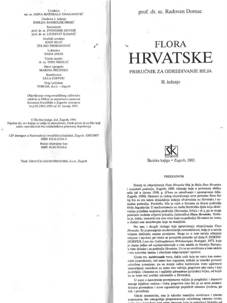 Mala Flora Hrvatske | PDF