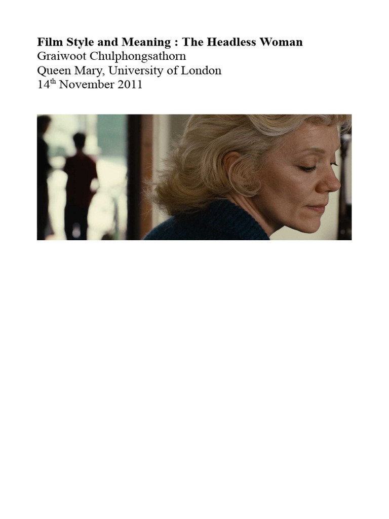 Film Style and Meaning The Headless Woma | PDF