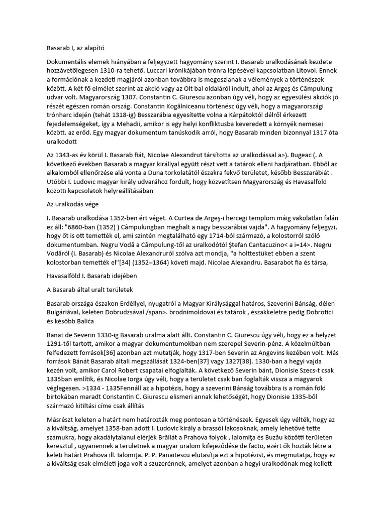 Basarab I | PDF