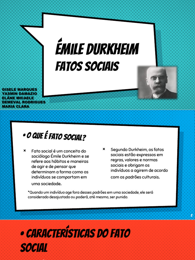 Fatos Sociais Segundo Durkheim | PDF | Sociologia | Émile Durkheim