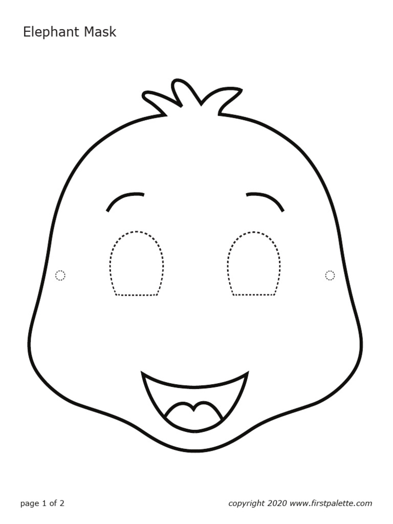 Printable Elephant Mask | PDF