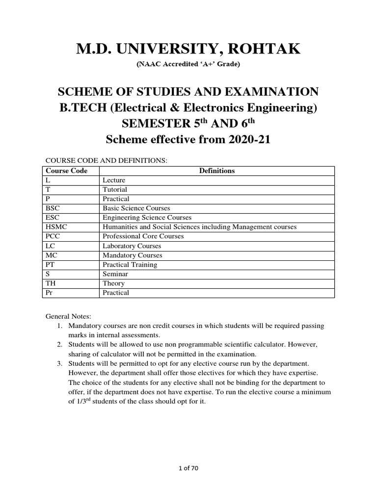 B Tech EEE 3rd Year Syllabus 25062020 | PDF | Microcontroller | High ...