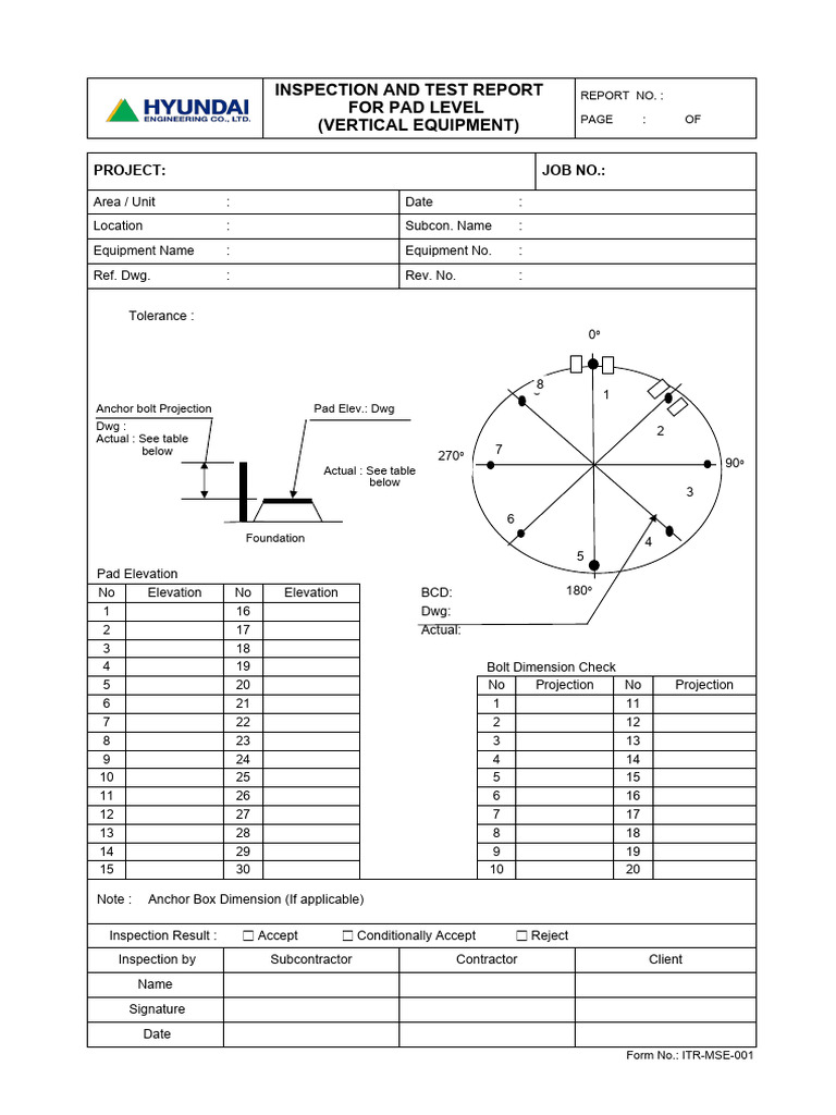 ITR-MSE (Stationary Equip.) | PDF | Engineering Tolerance | Screw