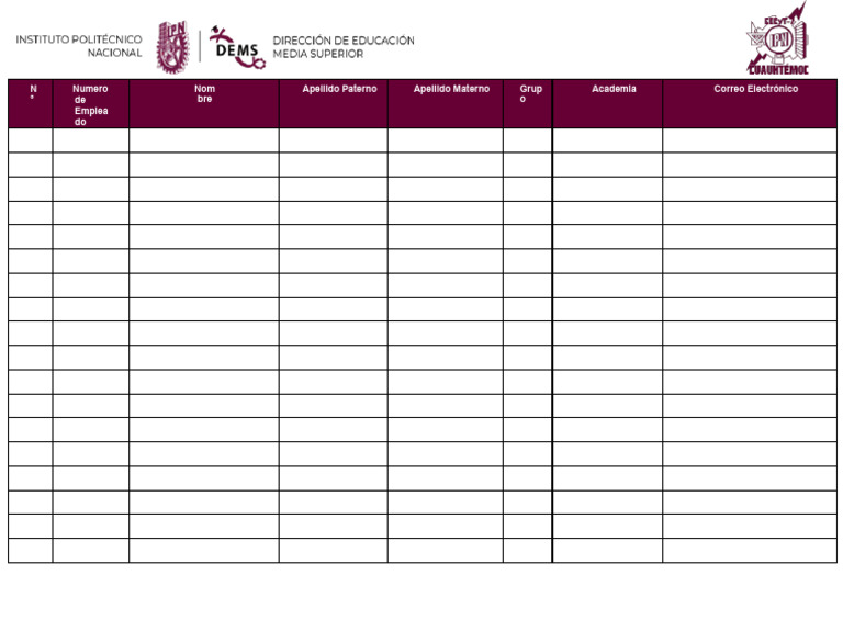 Formato de Pase de Lista | PDF
