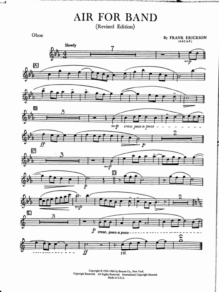 Air For Band - Oboe | PDF