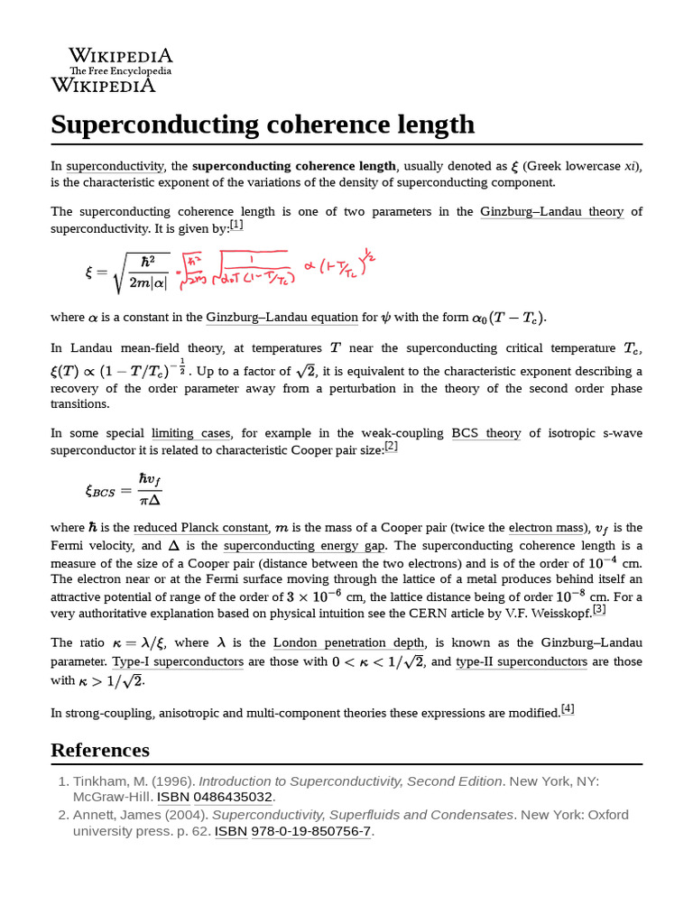 Superconducting Coherence Length | PDF | Superconductivity | Physical Sciences