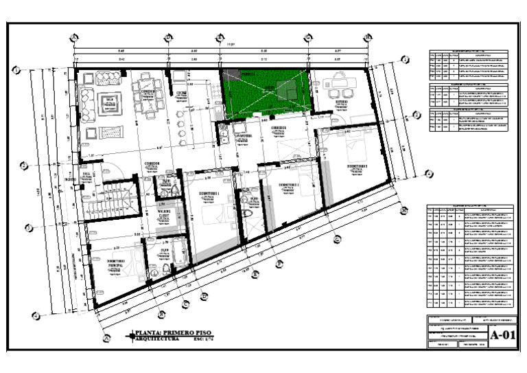01 - Plano Arquitectura-Primer Nivel-A3 | PDF