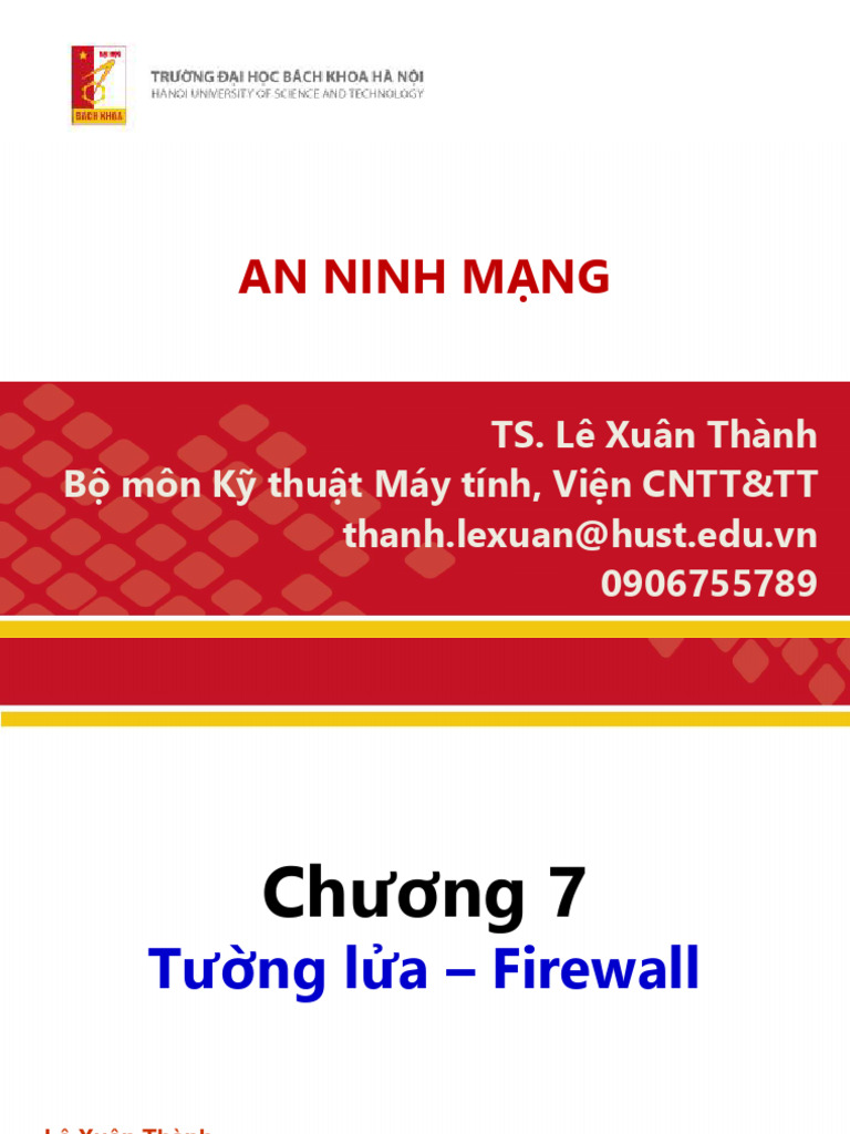 Chuong 7 - Firewall | PDF