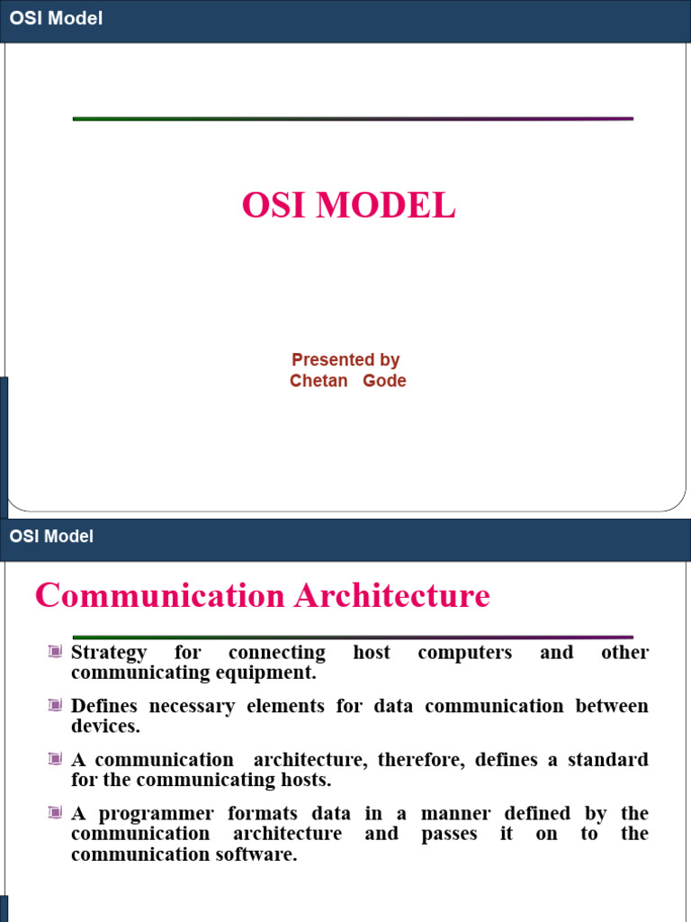 OSI Model | PDF | Osi Model | Computer Network
