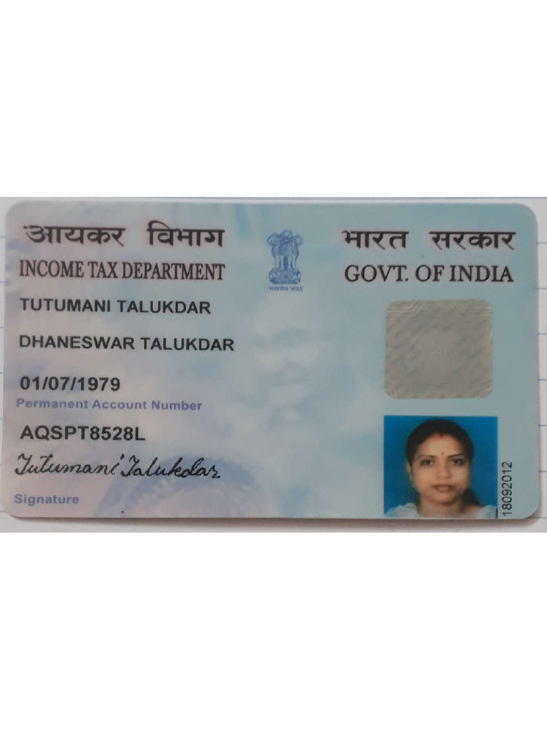 PAN Card of Tutumani | PDF