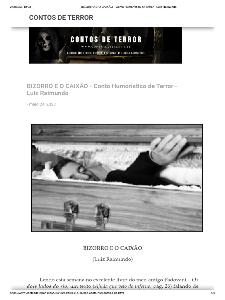 BIZORRO E O CAIXÃO - Conto Humorístico de Terror - Luiz Raimundo | PDF ...