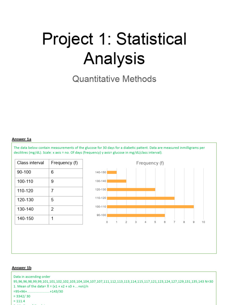 Statistical Analysis Answer Template | PDF | Mean | P Value
