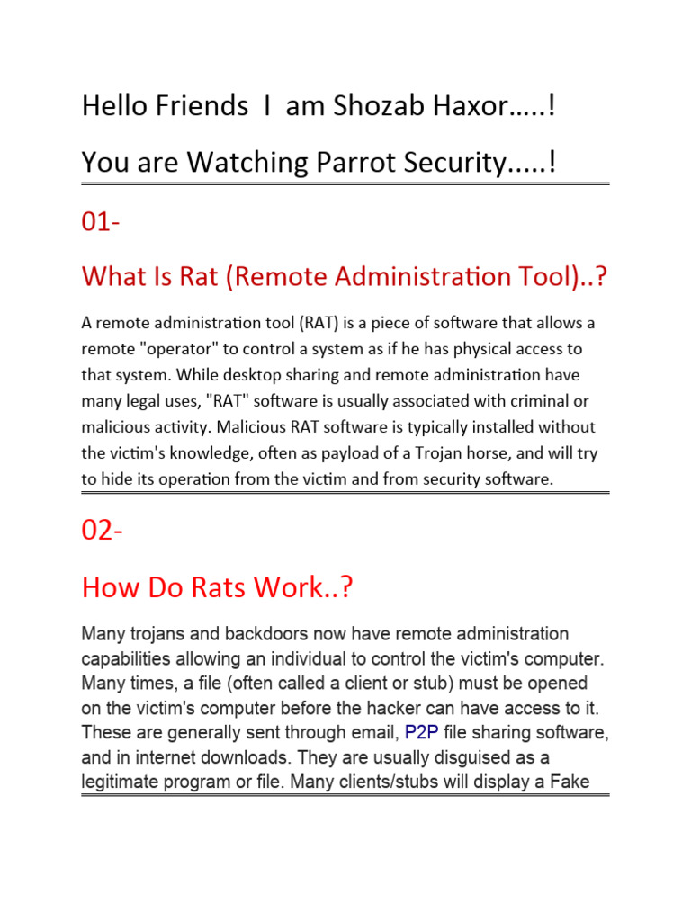 001 Rats | PDF | Malware | Software