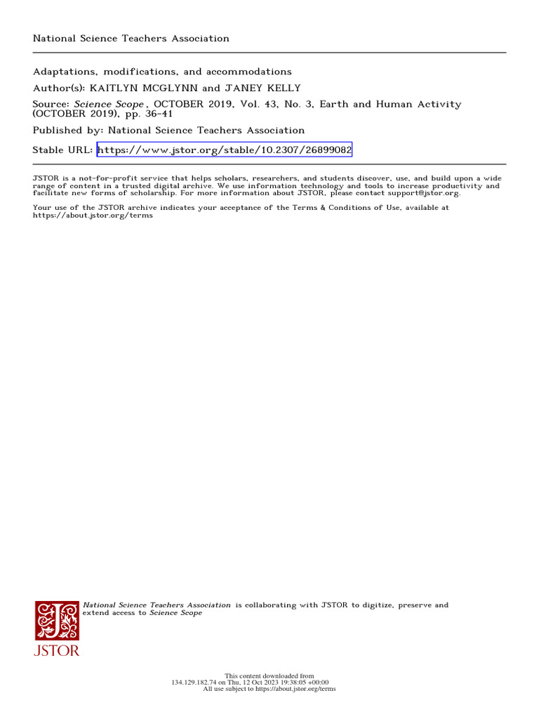 Adaptation, Modification and Accommodation | PDF | Individualized ...