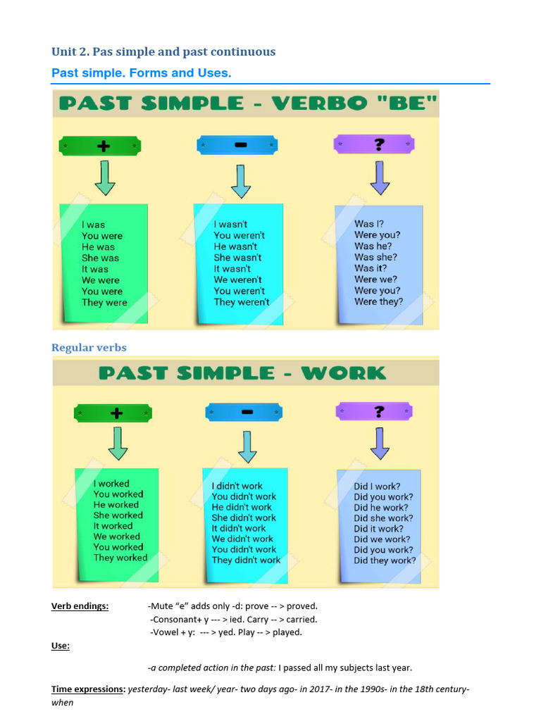 Unit 2. Past simple_Past continuous+exercises+key | PDF
