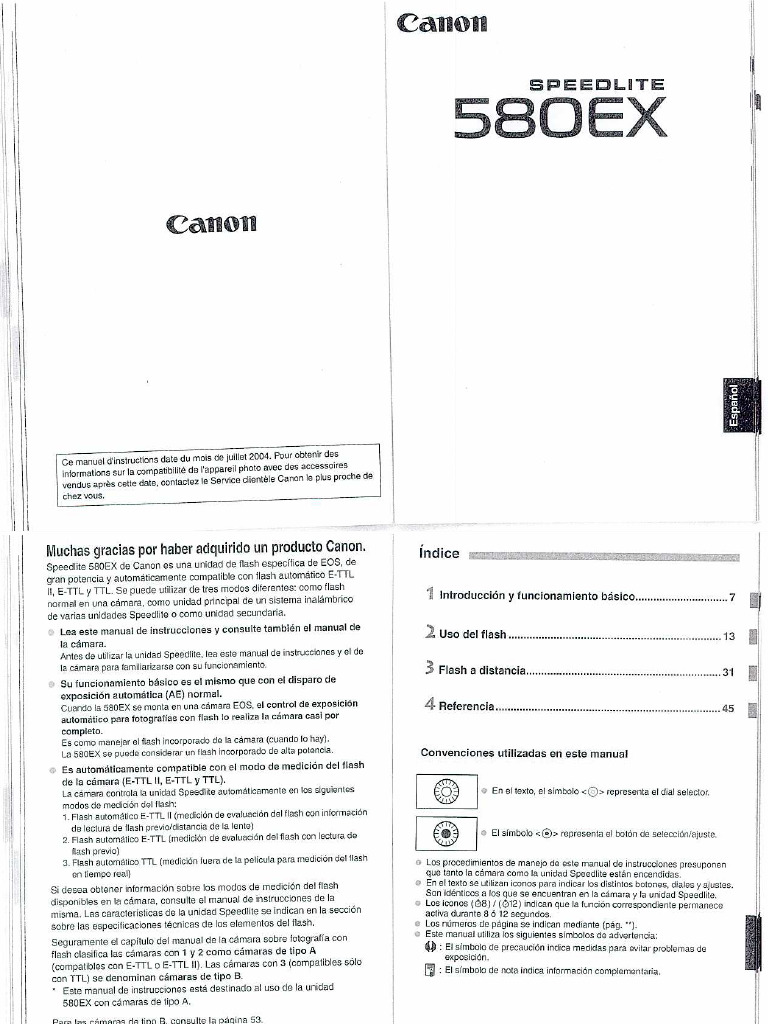 Canon 580EX-ES | PDF