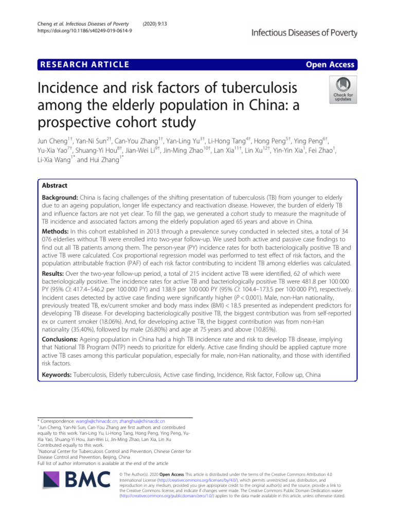 Reference Thesis | PDF | Tuberculosis | Incidence (Epidemiology)