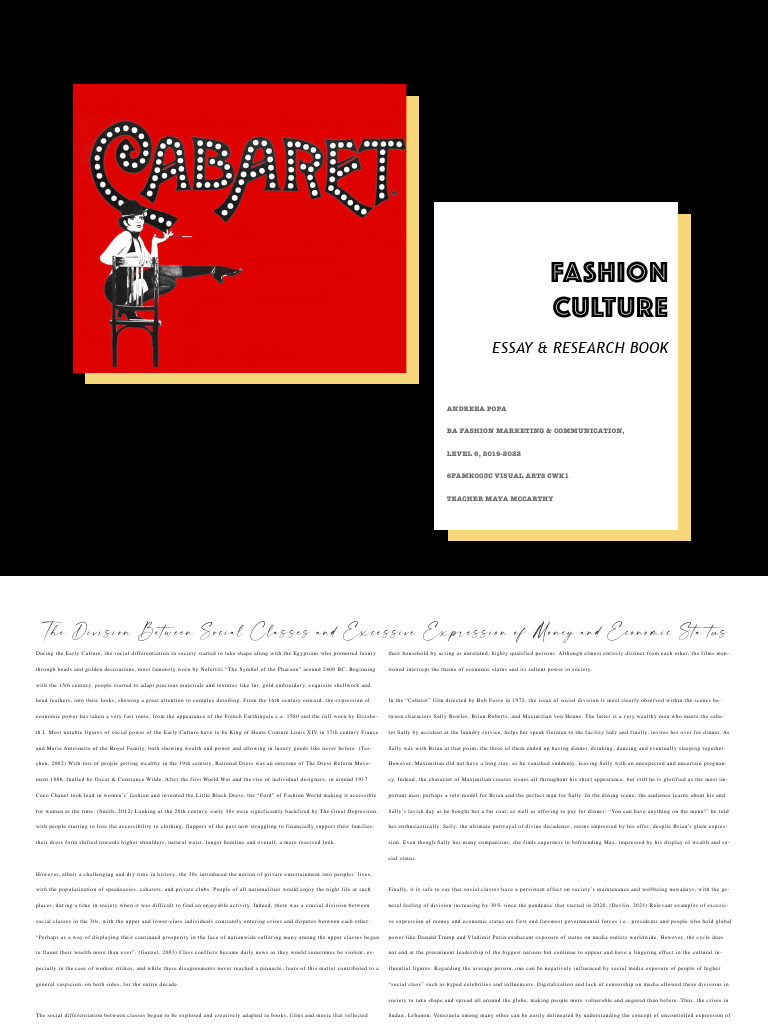 Fashion History Research Book: 1972's Cabaret | PDF