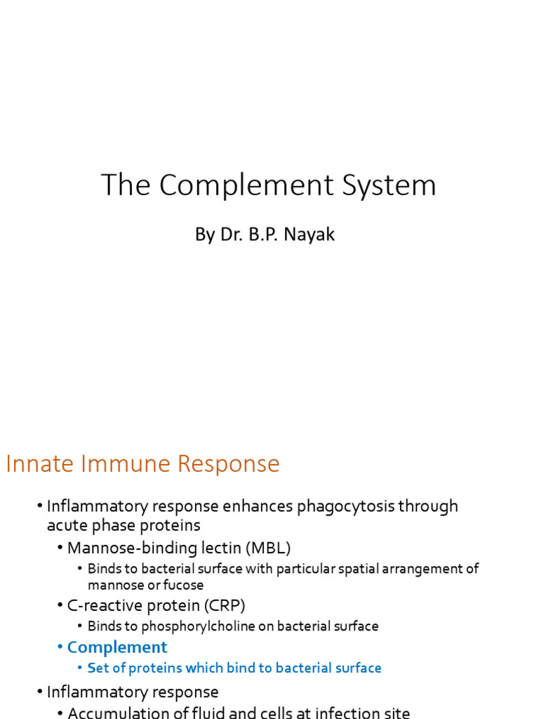 L4 Complement System | PDF | Complement System | Immune System